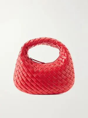 Bottega Veneta Baby Veneta Intrecciato Leather Tote - Red