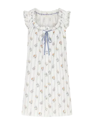 DÔEN Nessie Striped Floral-print Mini Dress - Multi