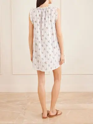 DÔEN Nessie Striped Floral-print Mini Dress - Multi