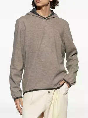 Sease Trimmed-edges Wool Hoodie