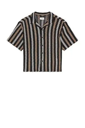 PERCIVAL Wade Crochet Shirt - Black