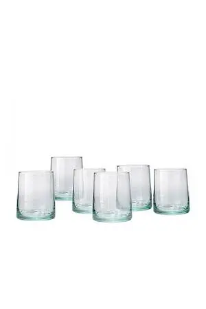 VERVE CULTURE Short Moroccan Cone Glassware Set Of 6 - Clear