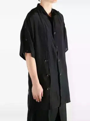 Yohji Yamamoto Graphic-print Silk Shirt
