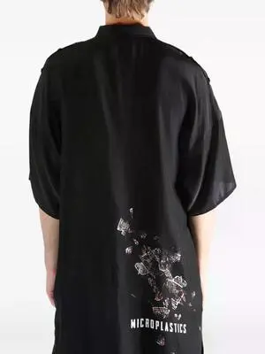 Yohji Yamamoto Graphic-print Silk Shirt