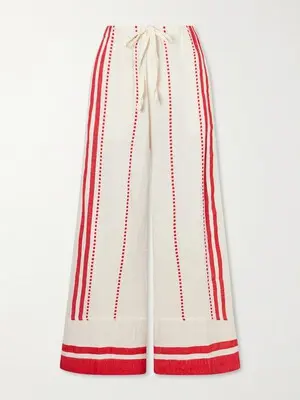 LEMLEM Desta Straight-leg Cotton Pants - Red