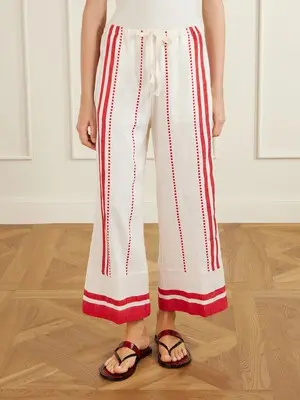 LEMLEM Desta Straight-leg Cotton Pants - Red