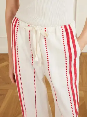 LEMLEM Desta Straight-leg Cotton Pants - Red
