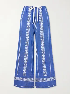 LEMLEM Desta Straight-leg Cotton Pants - Blue