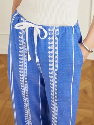 LEMLEM Desta Straight-leg Cotton Pants - Blue