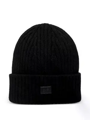 EA7 Logo-patch Beanie Hat - Black