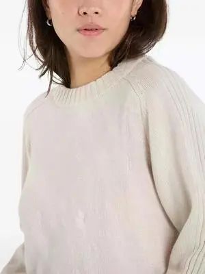 SAMSOE SAMSOE Ribbed Raglan-sleeve Sweater
