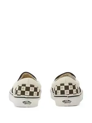 VANS Checkerboard Studded Slip-on Sneakers - Brown