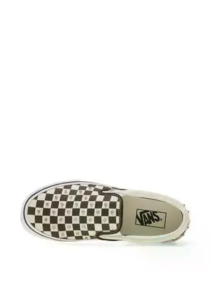 VANS Checkerboard Studded Slip-on Sneakers - Brown