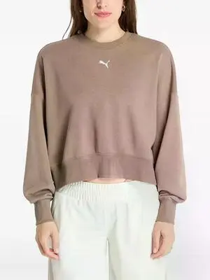 PUMA Logo-embroidered Cropped Sweater