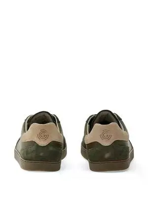 GROUNDS Panelled Suede-trim Sneakers