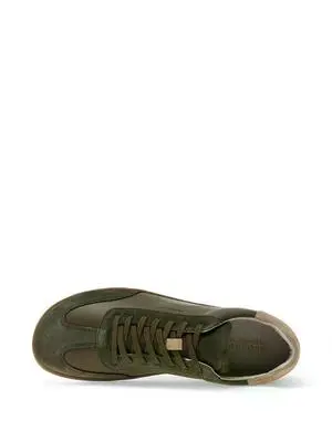 GROUNDS Panelled Suede-trim Sneakers