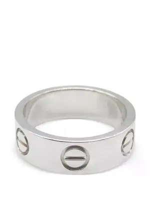 Cartier 18k White Gold Love Motif Band Ring