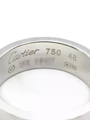 Cartier 18k White Gold Love Motif Band Ring