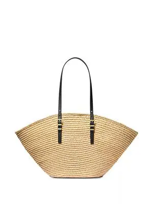 Michael Kors Isa Woven Straw Tote Bag