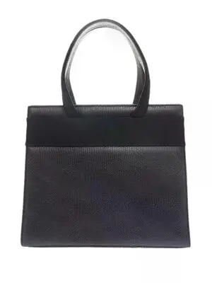 FERRAGAMO 20th Century Lizard Embossed Leather Vara Bow Satchel