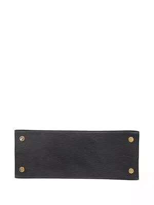 FERRAGAMO 20th Century Lizard Embossed Leather Vara Bow Satchel