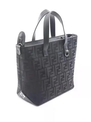 Fendi 2000-2010 Zucchino Canvas Tote Bag - Black