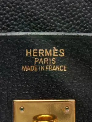 Hermès 2004 Togo Birkin Retourne 35 Handbag - Black