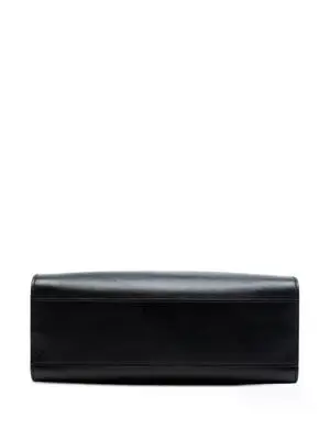 Gucci Leather Bamboo Nymphaea Web Satchel - Black