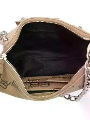 Balenciaga 2022 Mini Bb Monogram Coated Canvas Le Cagole Satchel - Brown