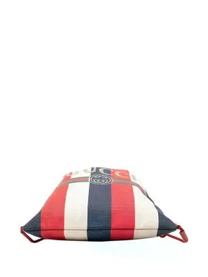 Gucci Canvas Sylvie Baiadera Web Drawstring Backpack