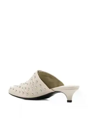 Ash Eloise Studded-detail Mules - Neutrals