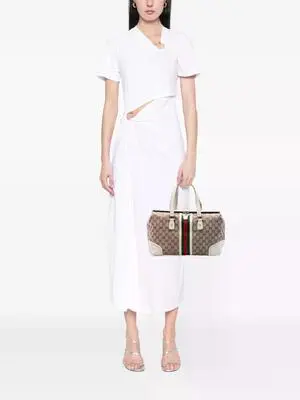 Gucci Gg Canvas Web Treasure Boston Bag
