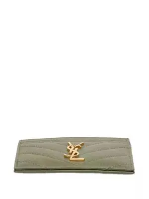 Saint Laurent 2013 Grain De Poudre Monogram Cassandre Case Card Holder