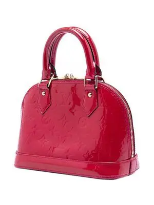 LOUIS VUITTON 2014 Monogram Vernis Alma Bb Satchel - Pink