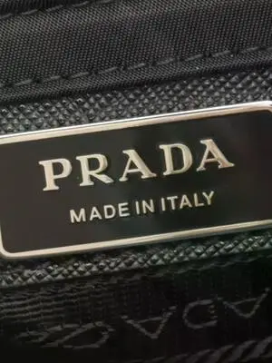 Prada Tessuto Zip Buckle Messenger Bag