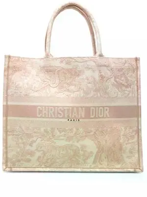 Dior 2021 Large Dioriviera Toile De Jouy Book Tote Bag - Pink