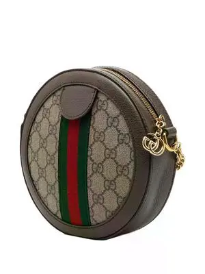 Gucci Gg Supreme Ophidia Round Crossbody Bag