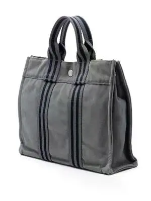 Hermès Canvas Fourre Tout Pm Tote Bag - Grey