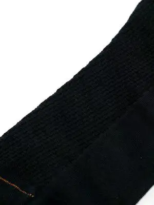 Zegna Microtexture Ankle Socks - Black