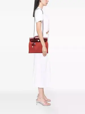 Hermès 2014 Toile Herbag Zip 31 Satchel - Orange