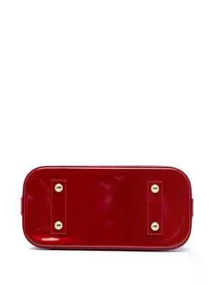 LOUIS VUITTON 2014 Monogram Vernis Alma Bb Satchel - Red