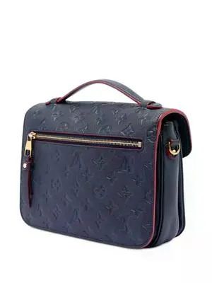LOUIS VUITTON 2017 Monogram Empreinte Pochette Metis Satchel - Blue