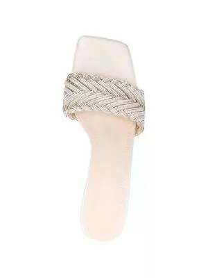 TWENTY FOURHAITCH Braided Square Pumps