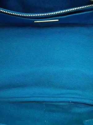 Prada Small Canapa Logo Satchel - Blue