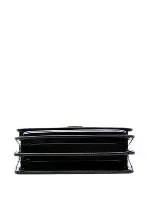 Saint Laurent Small Patent Monogram Sunset Crossbody Bag - Black