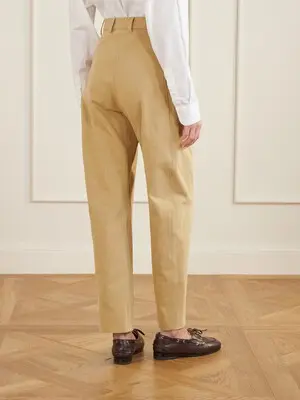 BLAZÉ MILANO Embellished Paneled Twill Tapered Pants