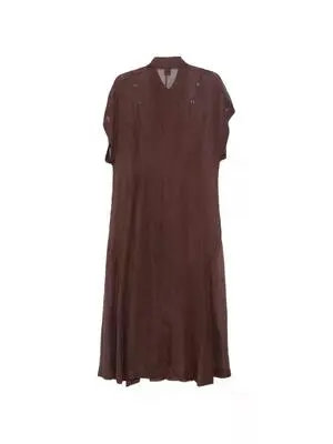 BOSS Short-sleeve Pleated Midi Dress