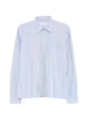 TINTORIA MATTEI 954 Striped-pattern Elasticated-hem Shirt