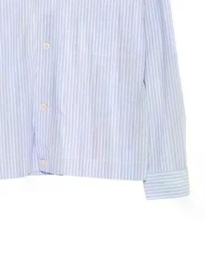 TINTORIA MATTEI 954 Striped-pattern Elasticated-hem Shirt