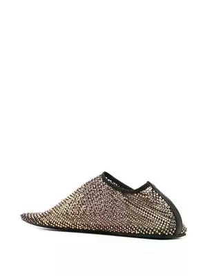 Christopher Esber Minette Ombré Crystal Ballet Flats - Gold
